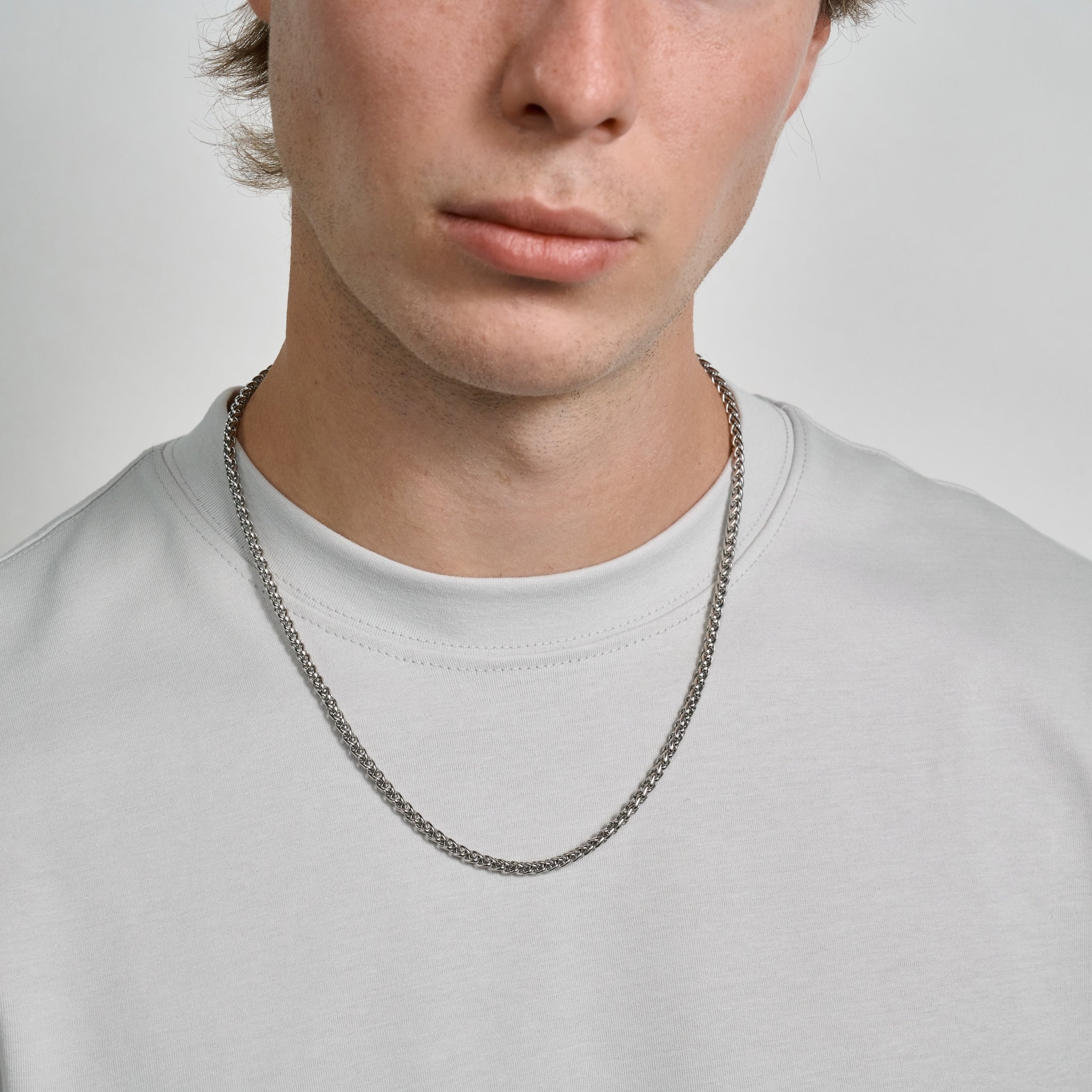 4mm Stainless Steel Round Franco Wheat Chain Necklace – The Steel Shop