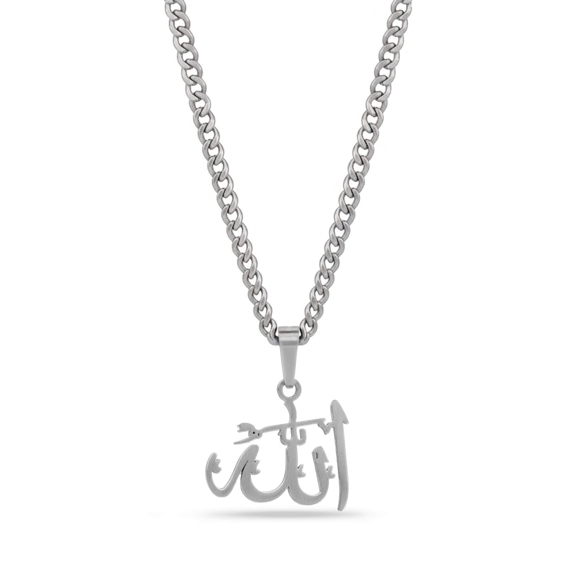 Modern Matte Allah Muslim Pendant for Men – The Steel Shop
