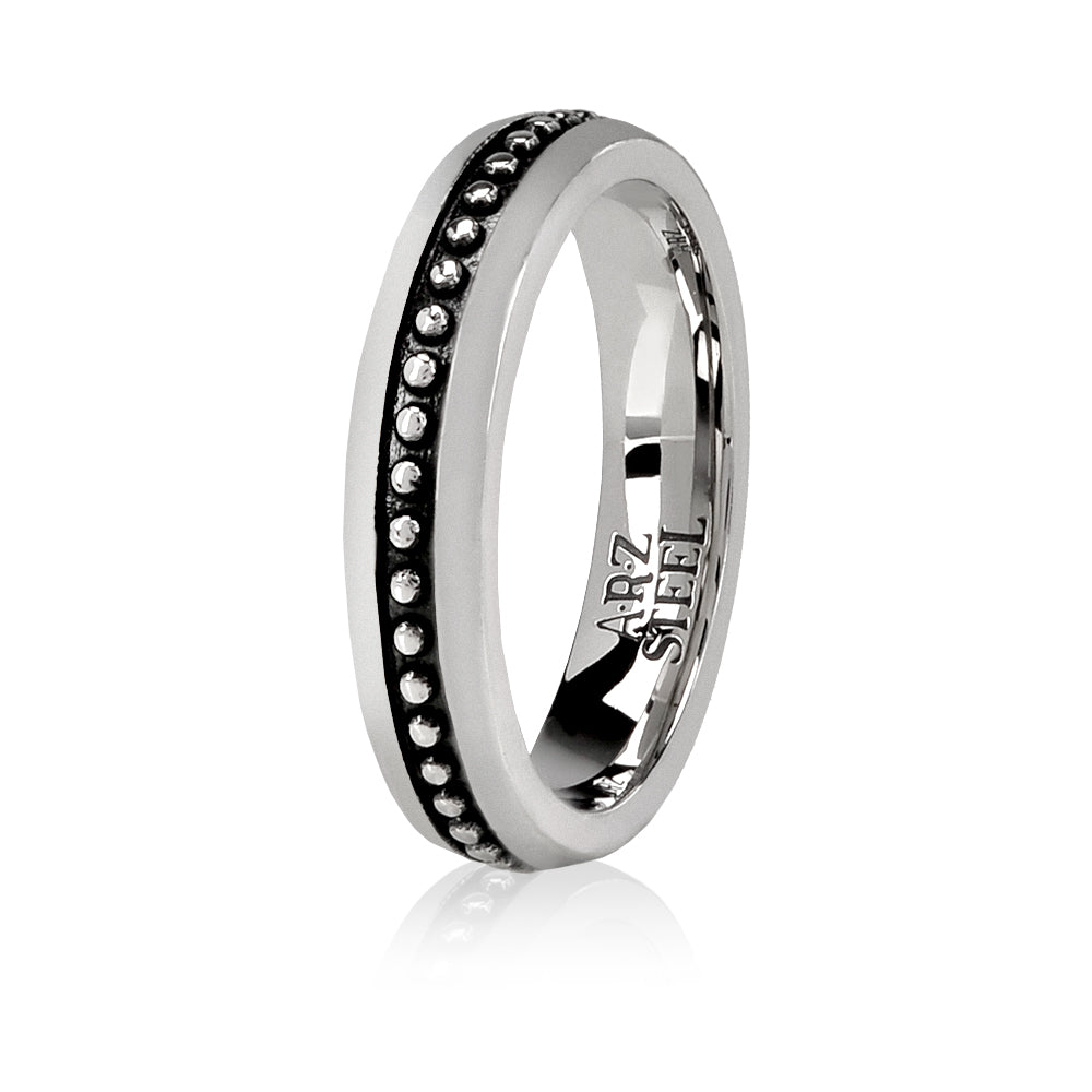 4mm Textured Band Stainless Steel Ring for Women – The Steel Shop