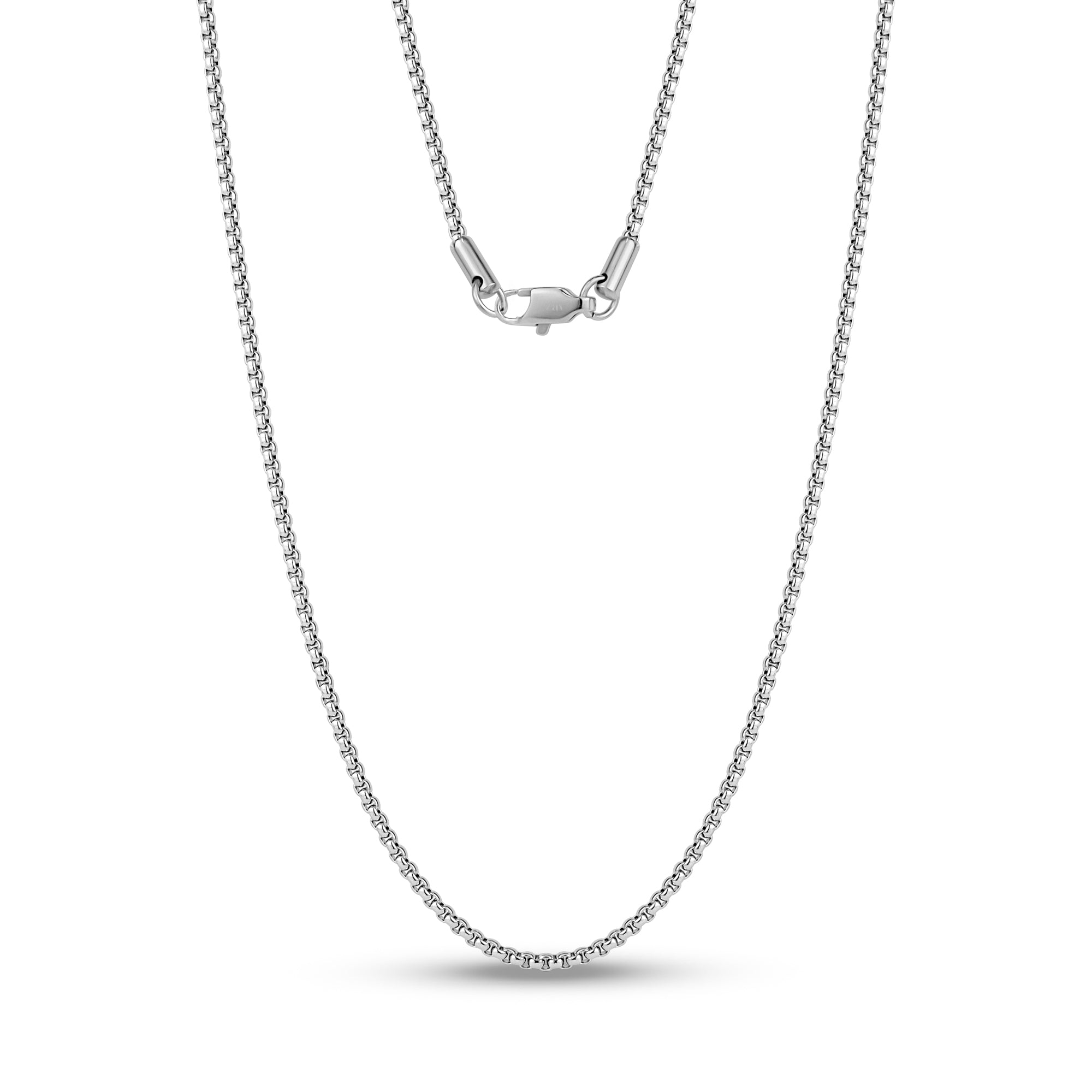 2mm Round Box Link Steel Chain Necklace – The Steel Shop