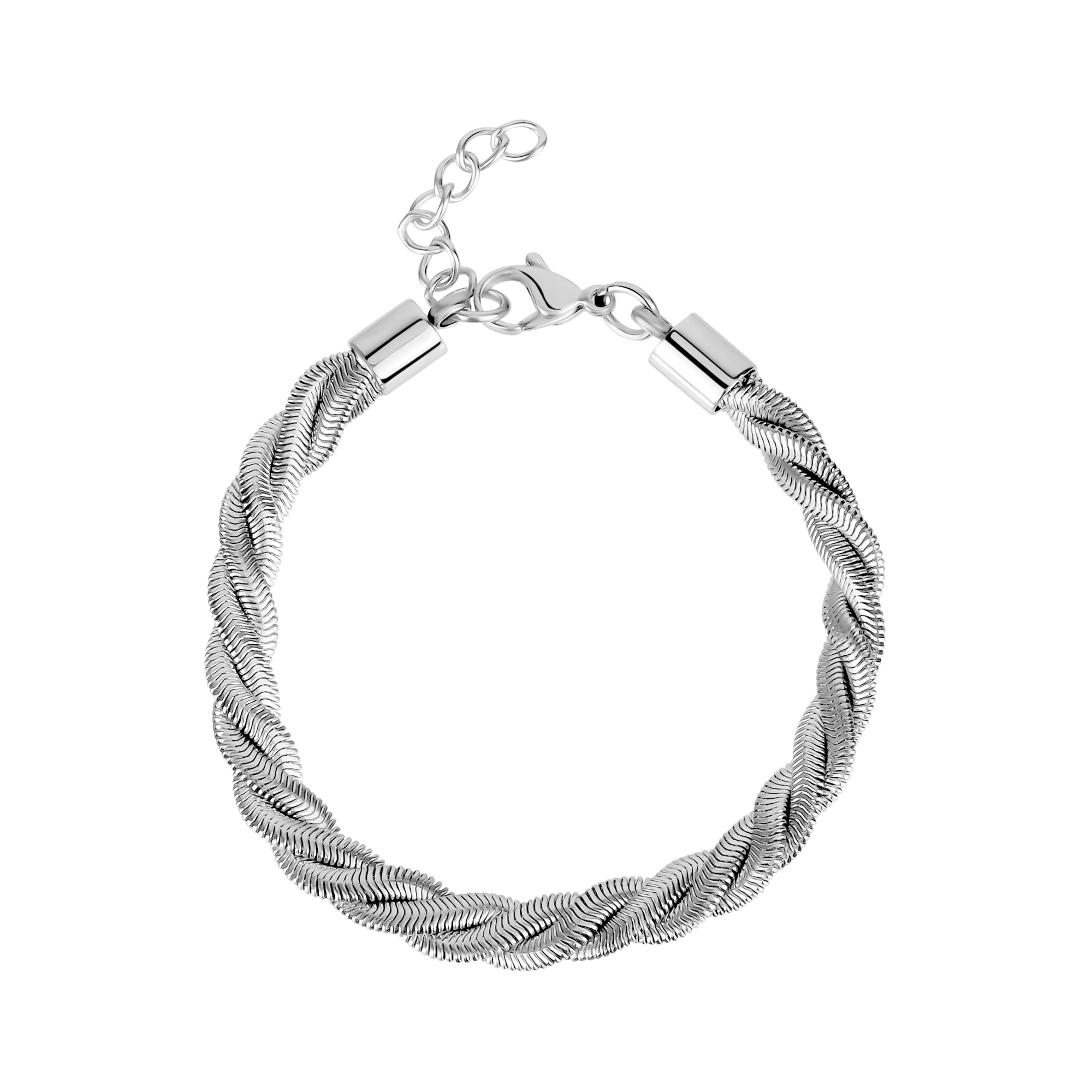Interwoven Flat Snake Chain Bracelet – The Steel Shop