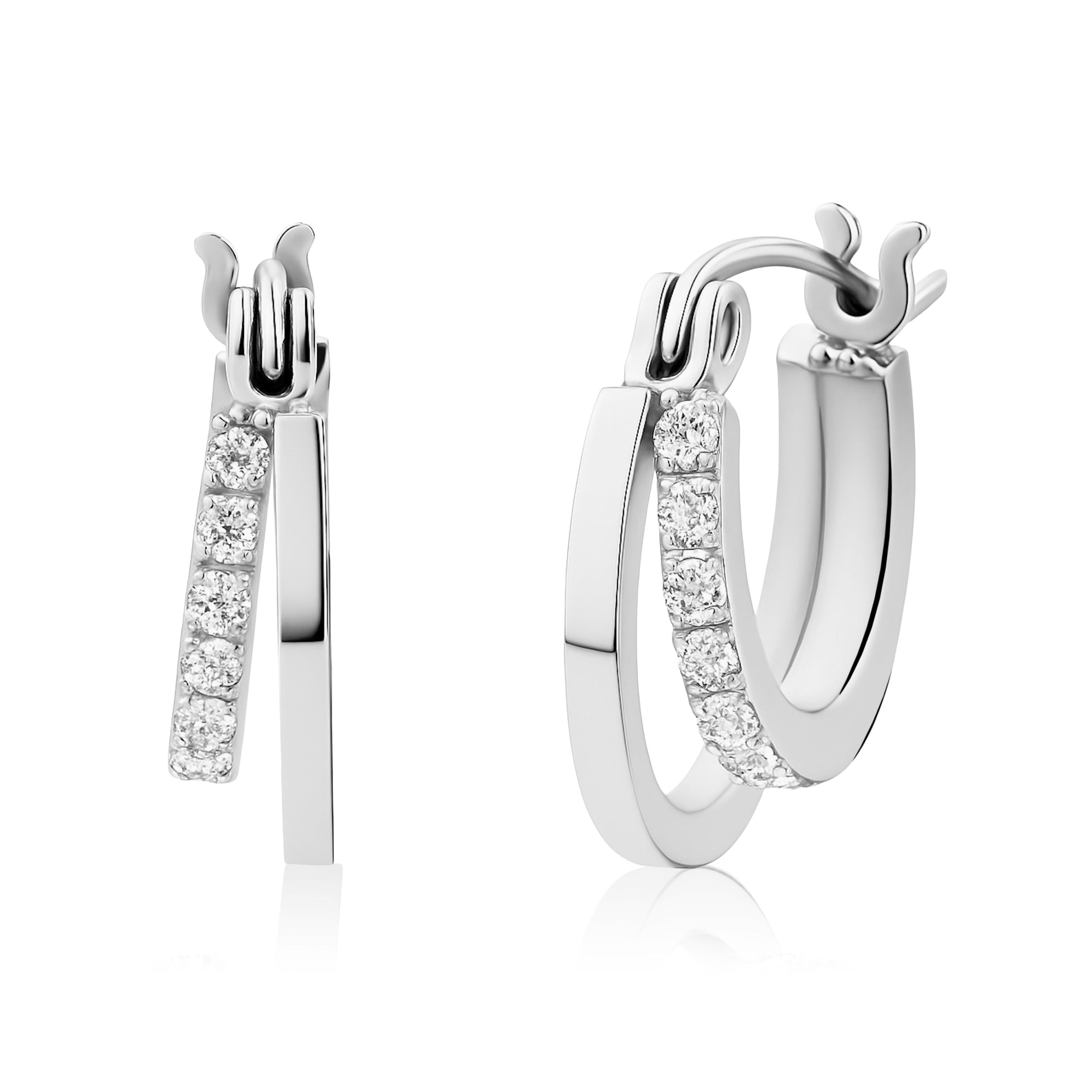Contemporary Double Hoops Earrings – The Steel Shop
