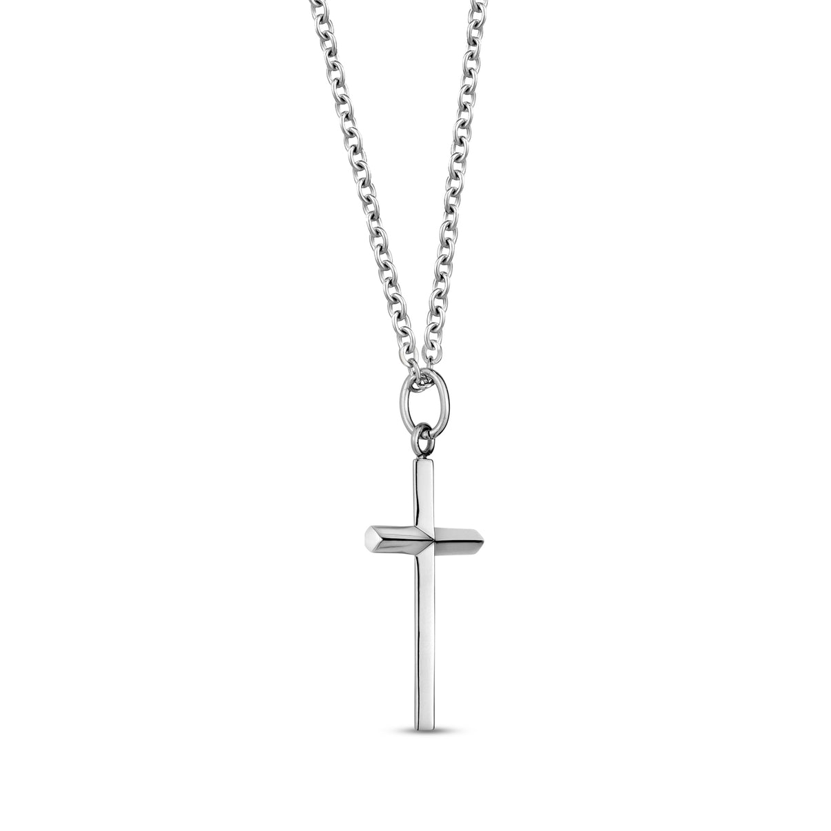 Womens Modern Stainless Steel Cross Pendant – The Steel Shop