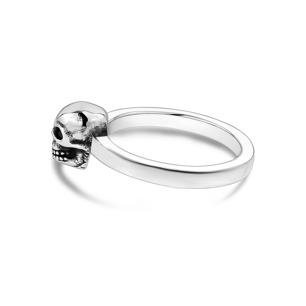 Stainless Steel Skull Head Band Ring | The Steel Shop