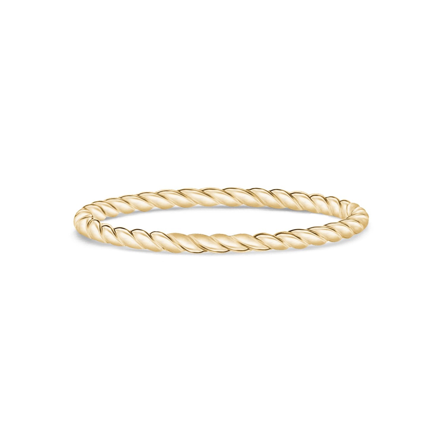 Minimal dainty stainless steel twisted band stackable ring – The Steel Shop
